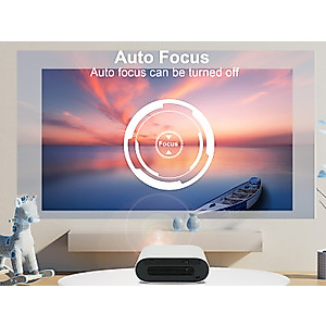 Auto Focus FHD 1080P/4K Smart Projector 700ANSI & 15000 lumens, BT5.0, Android 10 LED Home Movie Projectors, Built-in Certified TV Box Support 8000+ Apps, Compatible with Stick/iPhone/Laptop