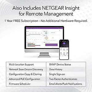 NETGEAR 52-Port PoE Gigabit Ethernet Smart Switch (GS752TP) - Smart Managed, 48 x PoE+ @ 380W, 4 x 1G SFP, Desktop or Rackmount Switch