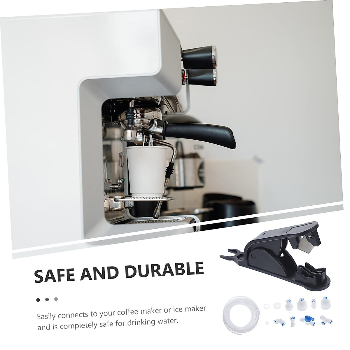 Angoily 1 Set Ice Machine Accessories Refrigerator Water Supply Kit Water Connection Kit 1/4 Tubing Water Line Splitter Fridge Water Line Kit Fittings Ao Cooler White Hose Water