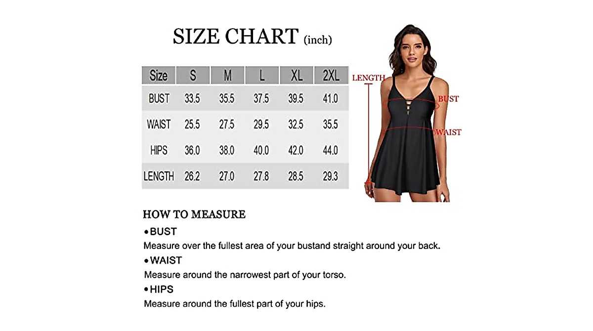 Omichic Women's Tummy Control Tankini Swimsuit