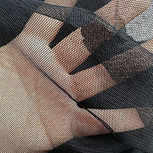 SJHmoo Mosquito Net Cloth Fabric, DIY Insect Pest Barrier Mesh Nets for Porch/Outdoor/Bed/Wedding, Black 60x120in