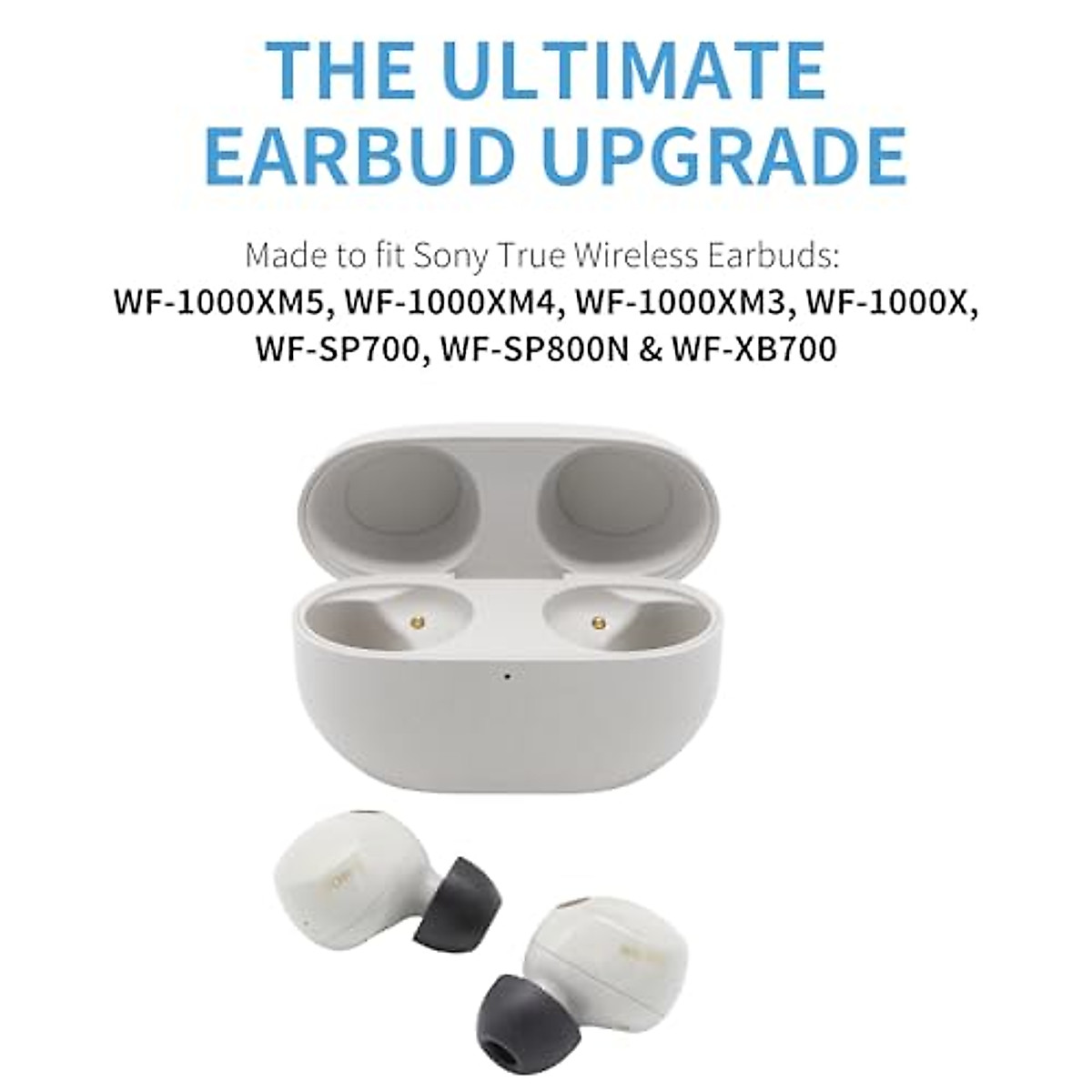 Comply Memory Foam Replacement Earbud Tips for Sony True Wireless Earbuds | Ultimate Comfort, Secure Fit, Superior Noise Isolation | Anti Slip, Prevent from Falling Out | Black, Large (3 Pairs)