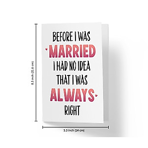 Karto Sweet Birthday Card For Husband, Large 5.5 x 8.5 Birthday Cards For Husband, Birthday Card For Him - Husband Birthday Card - Always Right