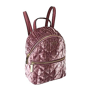 Kate Spade Natalie Crushed Velvet Convertible Mini Backpack (Pomegranate Pink)