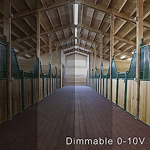 4FT LED Vapor Tight Light, 40W 4400 Lumens LED Vapor Proof Light, [100W Equivalent] 5000K, IP65 Warerproof, 100-277VAC, 0-10V Dimmable, Led Light for Garage Workshop Car Park Warehouse (1-Pack)