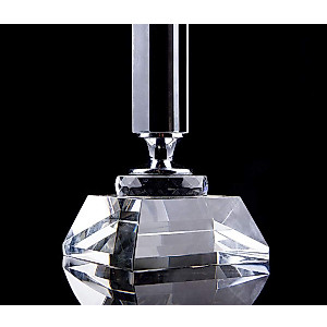 Elegant Desktop Crystal Glass Stemware Rack/Rotate 8 Wine Glass Storage Holder Stand Air Drying Rack(No included wineglass) (Large)