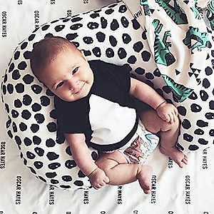 Nursing Pillow Covers for Baby Girl, 2 Pack Nursing Pillow Slipcovers for Breastfeeding Moms, Soft and Stretchy Safely Breastfeeding Pillow Cover for Infant(Black)