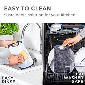 Exitoso Small Cutting Board Set of 4 Cutting Boards for Kitchen Dishwasher Safe - Non Slip Plastic Cutting Board with Juice Groove - Small Plastic Cutting Boards For Kitchen Essentials