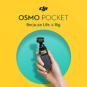 DJI Osmo Pocket - Handheld 3-Axis Gimbal Stabilizer with integrated Camera 12 MP 1/2.3” CMOS 4K60 Video, for YouTube, TikTok, Video Vlog, Streamlabs, Attachable to Smartphone, Android, iPhone, Black