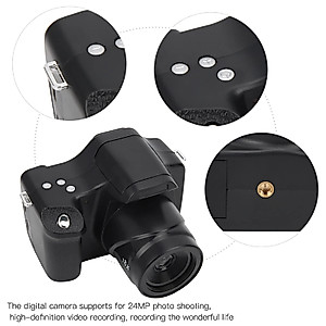 3.0 in TFTLCD 32G PortableDigital Camera with a USB Cable,18x Digital Zoom,Long Length，Supports for 24MP Photo Shooting(Black) (Standard Edition + Wide Angle Lens)