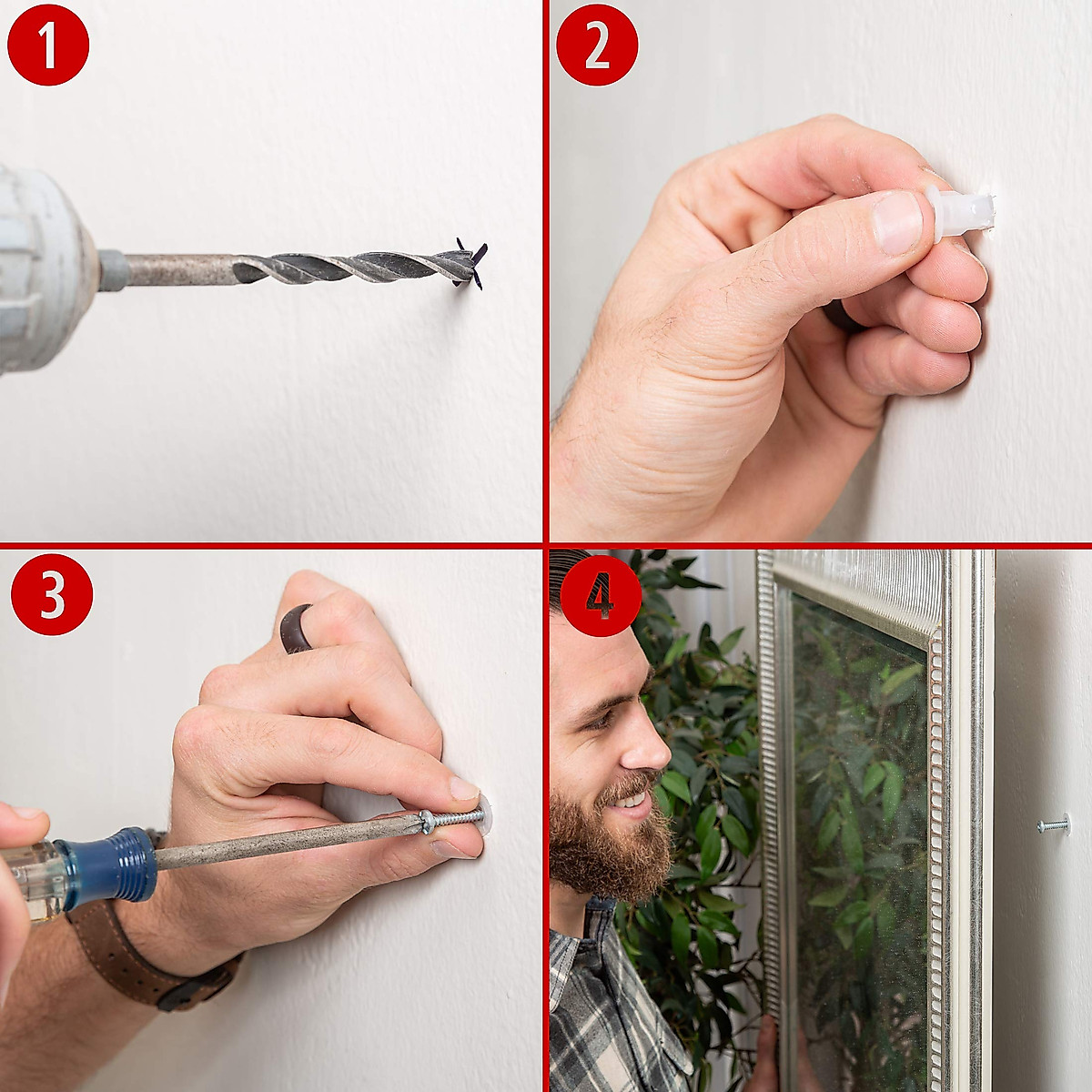 TOGGLER ALLIGATOR A8 Screw Anchor, Plastic, 5/16" Diameter, 1-9/16" Length, #8 to #14 Threads, Pack Of 100