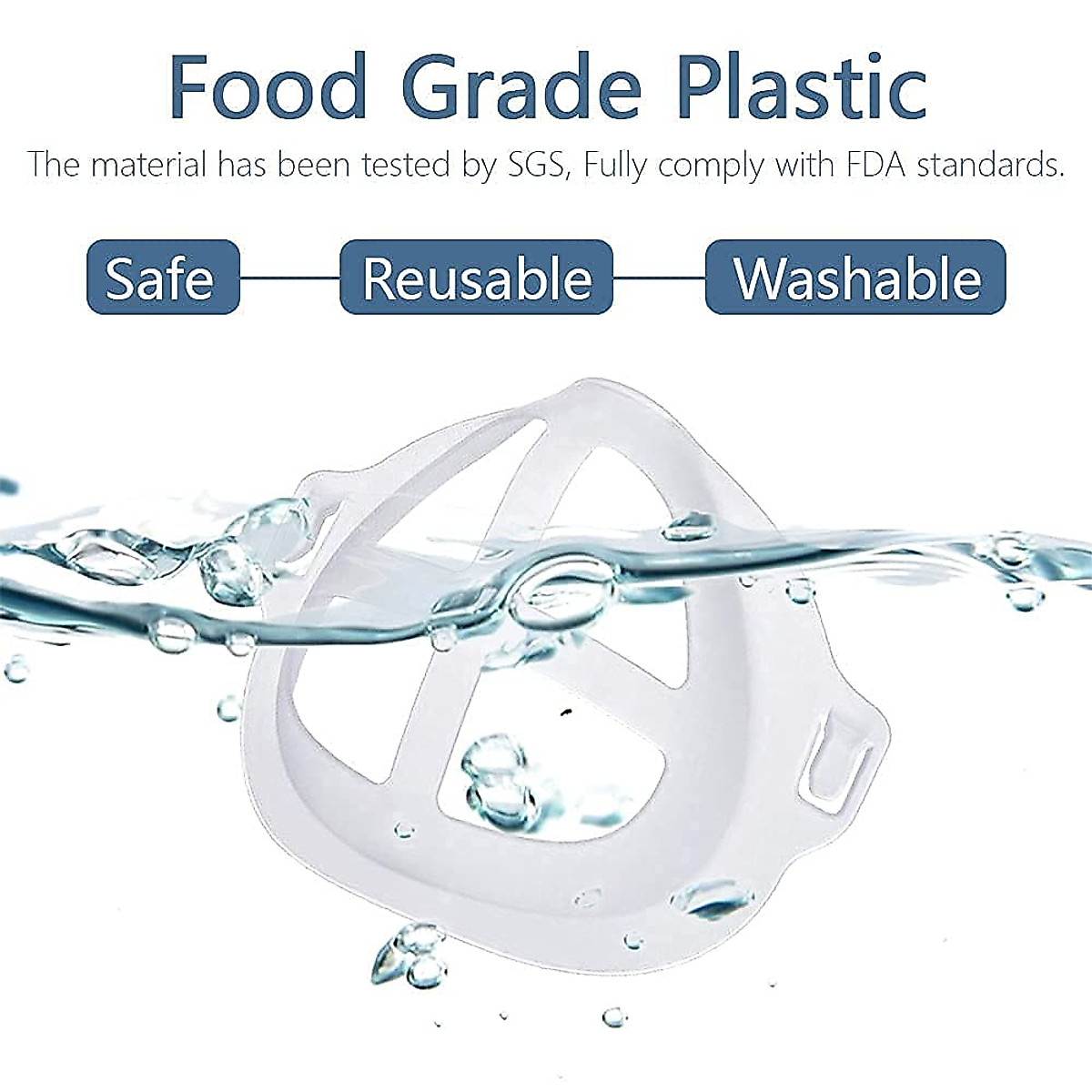 Cool Protection Stand - 3D Mask Bracket - Face Mask Inner Support Frame - Plastic Brackets - More Space for Comfortable Breathing Protect Lipstick Washable Reusable