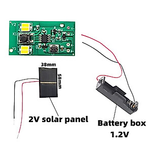 Sunlight Control Panel, 1.2V Heavy Duty PCB Sunlight Controller Board 2 Sets High Efficiency Garden Drive