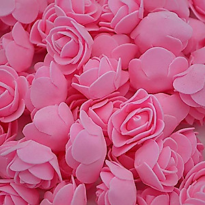 Kubert 240Pcs 3cm Foam Mini Roses Artificial Flowers for Wedding Decoration Party DIY Handmade Teddy Bear Crafts Home Garden Supplies Birthday Valentine's Day Decoration Decorative Crafts, 3 Colors