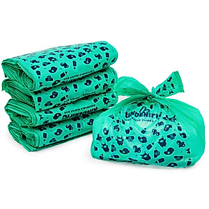 Disposable Diaper Bags, by Kinderific, Nappy Bags, Fresh Scent, Packed in 4 Resealable Ziploc Bags, Perfect Waste Bag for Dog Poop, Easy Tie Sack, 400 Bags