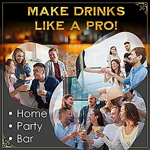 Mixology Bartender Kit - Complete 14 Piece Cocktail Shaker Set and Bar Kit Bar Accessories for The Home Bar Set and Bar Tools Bar Cart Accessories, Bar Cocktail Shaker Set Bartender Tools