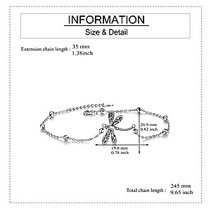 ONEFINITY Dragonfly Bracelet Sterling Silver Dragonfly Bracelet Dragonfly Jewelry for Women Gifts