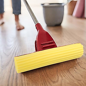 PVA Sponge Roller Mop Head Refills, Sponge Mop Head Replacement Super Absorbent Roller Mop Refill Sponge Mop Head Refill PVA Foam Professional Mop Head for Home Cleaning Tool, Yellow, Set of 2
