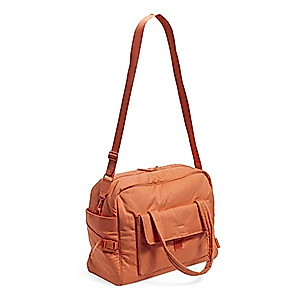 Vera Bradley Women's Cotton Utility Travel Bag, Orange Bell Pepper - Recycled Cotton, One Size