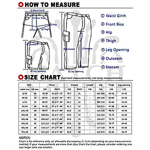 Match Mens Casual Outdoors Active Wild Cargo Pants Trousers(W36,6536 Light Khaki)