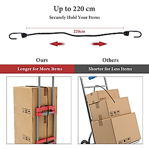 Nightcore Folding Hand Truck Dolly Cart, Portable Hand Cart with Telescoping Handle and TPR Wheels, Heavy Duty Hand Dolly with Bungee Cord for House Moving and Office Use