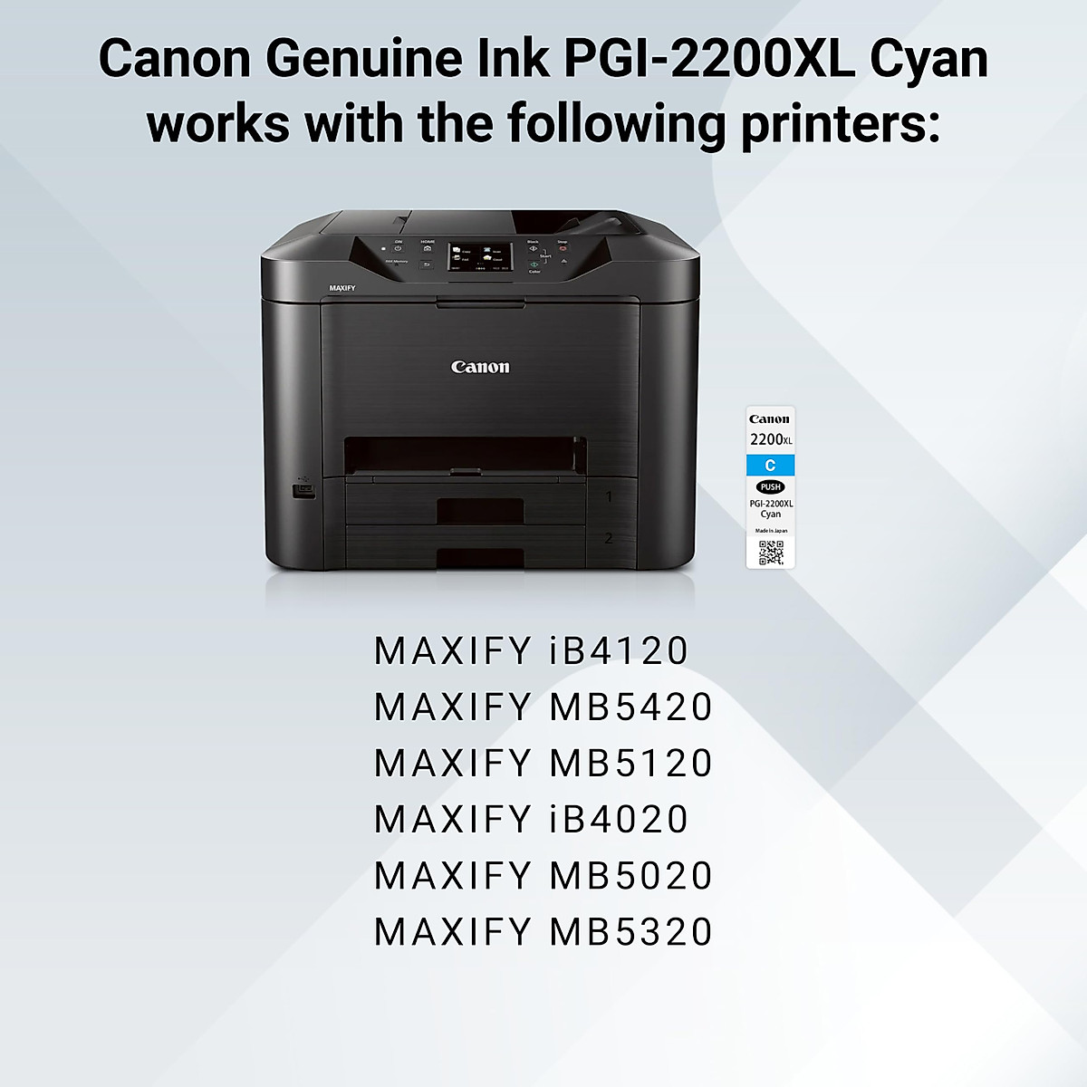 CanonInk MAXIFY PGI-2200 XL Cyan Pigment Ink Tank
