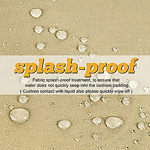 RULAER 30x14x2.5inch Bench Cushion for Indoor Outdoor Furniture Durable UV Resistant Lounge Patio Seat Pad Anti-Slip Garden Cushions (Beige Zippered for Easy Clean