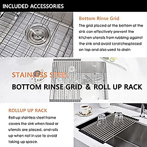 23 Inch Undermount Kitchen Sink Stainless Steel-HACHENL 23X18 Inch Kitchen Sink 16 Gauge Stainless Steel Kitchen Sink 10 inch Deep Single Bowl Kitchen Sink Small Kitchen Sink Bar Sink