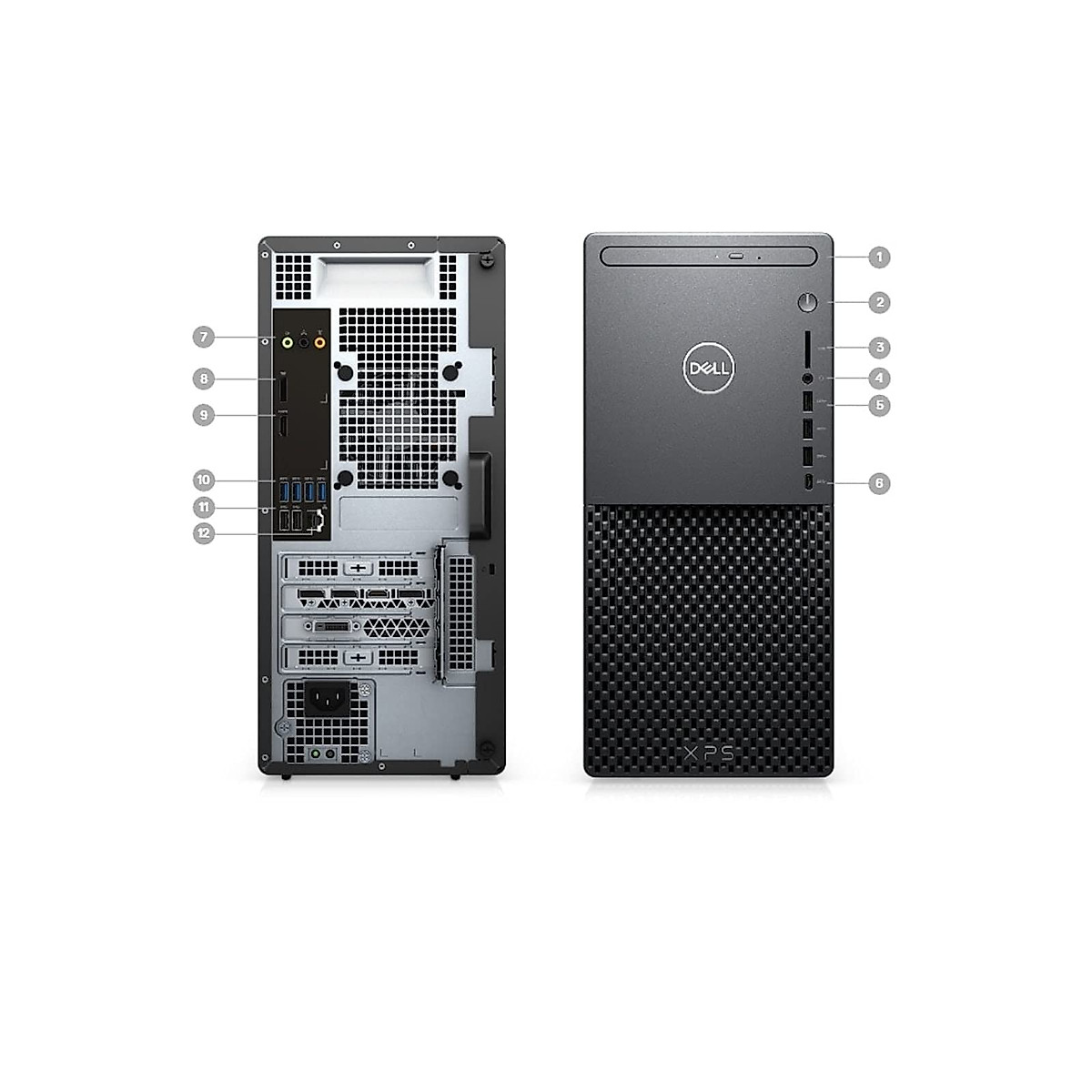 Dell XPS 8940 Desktop | Core i7-11700 - 1TB HDD + 512GB SSD Hard Drive - 32GB RAM - Nvidia GeForce RTX 3060 Ti | 8 cores @ 4.9 GHz - 8GB GDDR6 Win 11 Home Black