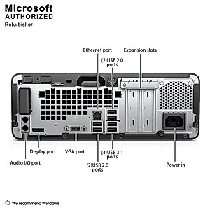 HP ProDesk 400 G4 Small Form Factor Desktop PC, Intel Pentium G4400 3.3GHz, 8G DDR4, 512G SSD, WiFi, BT 4.0, DVD, Windows 10 64-Multi-Language Support English/Spanish/French(Renewed)