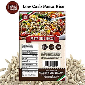 Great Low Carb Bread Co. Pasta Rice Ozro | Keto Pasta, Rice Noodles, Low Carb Pasta 8 Ounce