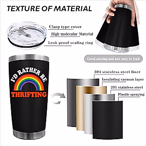 I'd Rather Be Thrifting Travel Coffee Tumbler Skinny For Godfather Outdoor