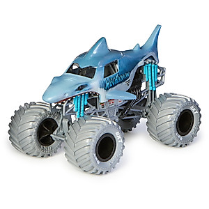 Monster Jam, Official Megalodon Monster Truck, Collector Die-Cast Vehicle, 1:24 Scale, Kids Toys for Boys Ages 3 and up