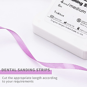 faruijie Dental Polishing Strip - Dental File for Teeth Deep Teeth Cleaning Tool Teeth Abrasive Finishing Strip Sanding Grinding Dental Sandpaper 4mm x 6M