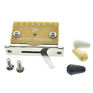 Heavy Duty 5 Way Guitar Pickup Lever Selector Switch for Strat Tele with 3 Plastic Tips