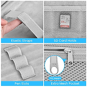 Fintie Graphing Calculator Carrying Case for Texas Instruments TI-Nspire CX II CAS/Tl-Nspire-CX-ll, TI-84 Plus CE/TI-84 Plus Color Graphing Calculators - with Mesh Pockets, Pen Slots (Pink)