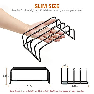 KORRTFID Cutting Board Storage Rack, Compact Cutting Board Organizer, Cutting Board Stand Holder, Bakeware, Cookie Sheets Organizer(1.0 Inch Width Slots)