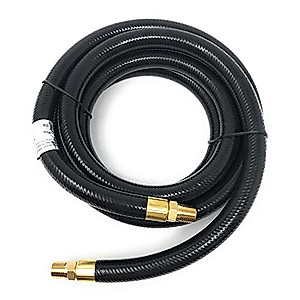 8' LP Propane Gas Hose Pressure Washer Hose Air Hose Assembly 1/4 Male NPT x 1/4 Male NPT [948-838] High or Low Pressure for LP Gas Tanks RV BBQ Grills Heaters Air Compressor