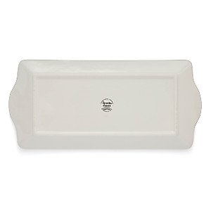 Spode Blue Italian Sandwich Tray | Serving Platter for Tea Sandwiches, Desserts, and Appetizers | Porcelain | Measures 13-Inches | Dishwasher Safe (Blue/ White)