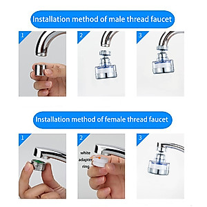 360° Rotating Bathroom Faucet Filter Sink Faucet Purifier Remove Heavy Metals and Hard Water, Sink Water Faucet Filter for Kitchen and Bathroom, Water Purifier for Sink