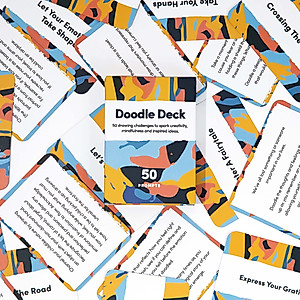 BestSelf Doodle Bundle - Art Therapy Exercises and Sketch Pad for Creativity with 50 Prompts