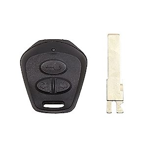 X AUTOHAUX 2pcs 3 Buttons Uncut Insert Key Fob keyless Entry Remote Control Key Case Shell Replacement for Porsche Cayenne 911 996 Boxster S 986
