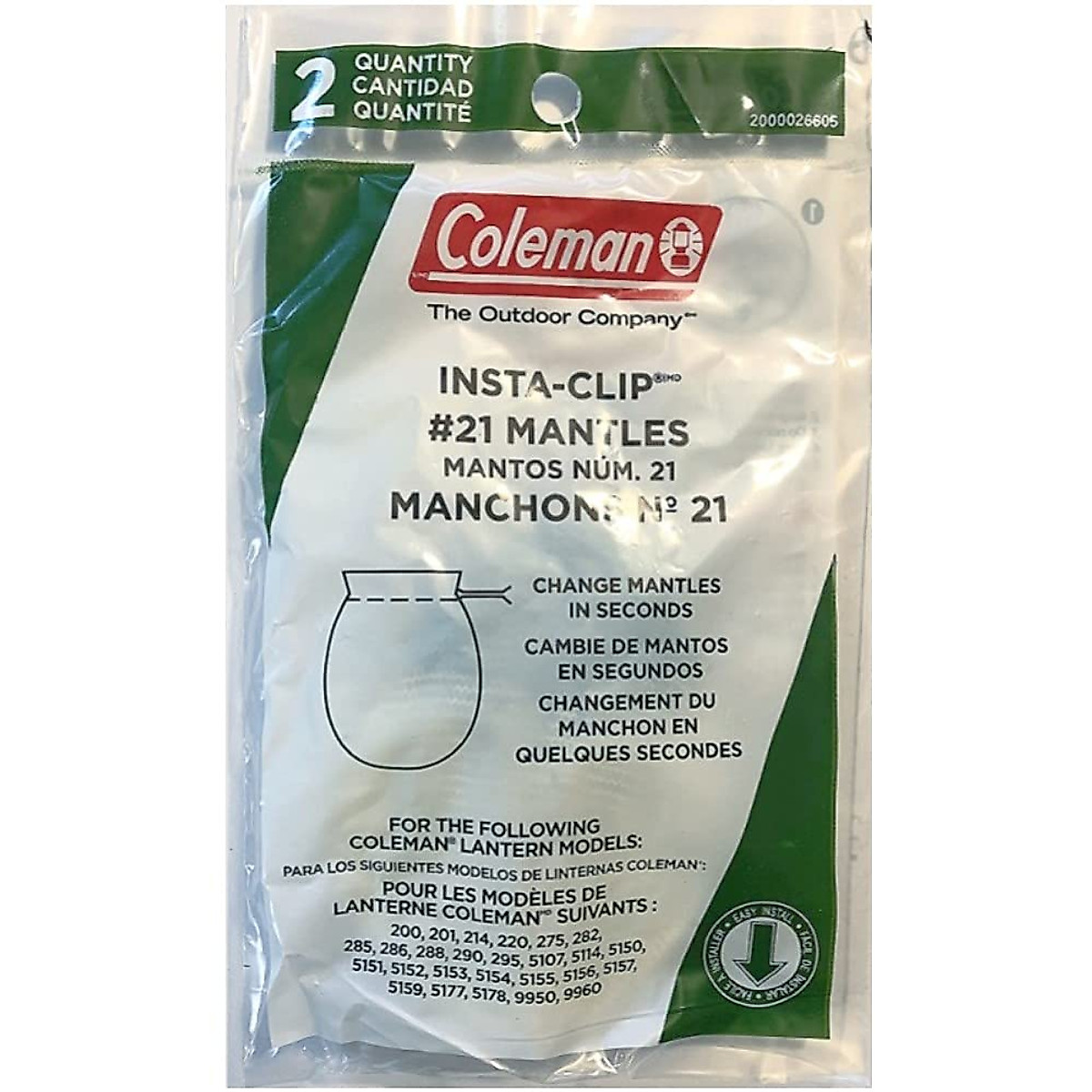 Coleman InstaClip #21 Mantles