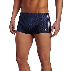 TYR Men's Standard Poly Mesh Trainer Swim Suit, 401 Navy, 34