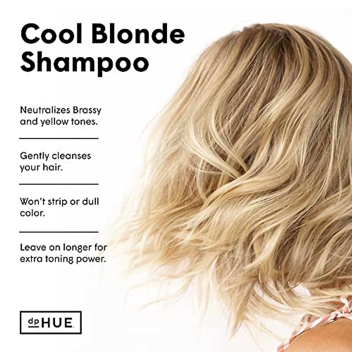 dpHUE Cool Blonde Shampoo, 8.5 oz - Purple Shampoo for Color-Treated Hair - Blonde Toner - Neutralize Unwanted Yellow, Brassy Hair Tones - Moisturizing Shampoo for Soft, Shiny Hair