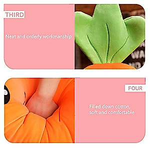 YUDONG Plush Carrot Pillows Cute Throw Pillow Soft Stuffed Plush Toys for Kids Plush Pillow 18 Inches