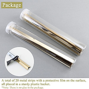 Trimold L Molding Stainless Steel Corner Guards with 90° Angle for Wall Cabinet Baseboard Protection and Decoration, 0.98ft x 0.59in (20pcs)