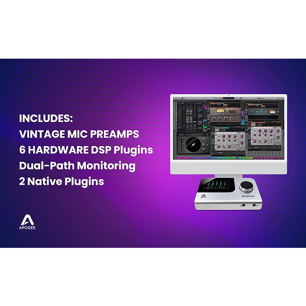 Apogee Symphony Desktop - Pro Audio Interface with Touch-Screen Display, Headphone Amp with Phantom Power for Recording, Live-Stream & Podcast, works with Mac, PC, iPhone, and iPad