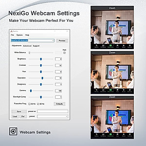 NexiGo N980P 1080P 60FPS Webcam with Microphone and Software Control, USB Computer Camera, Built-in Dual Noise Reduction Mics, 120° Wide-Angle for Zoom/Skype/FaceTime/Teams, PC Mac Laptop Desktop