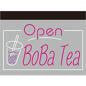 Bar Neon Light Sign Boba Tea. Open. Bubble Milk Tea St6-i4031 Lamp Neon Like Led Signs For Wall Decor